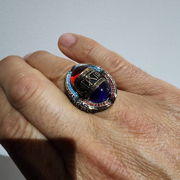 Spain Andalusia Alhambra Men's Silver Ring, Private Collection Ring ...