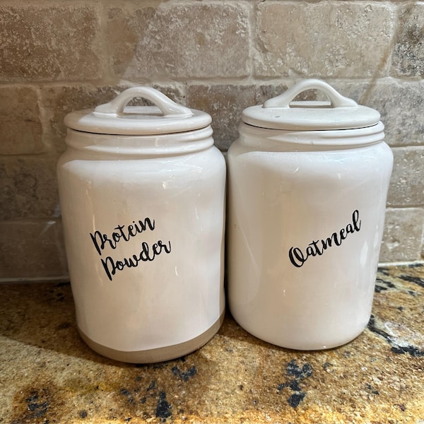 Pantry Labels, Canister Decals, Pantry Decals, Canister Labels, Pantry ...