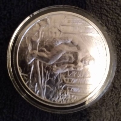 Sasquatch American Folklore-bigfoot-high Relief 1 Oz .999 Silver Round ...
