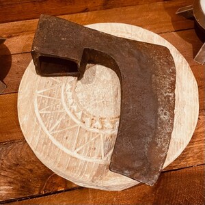 Forged Handmade Viking Style Steel Sickle Blade Blank Axe Head Throwing ...