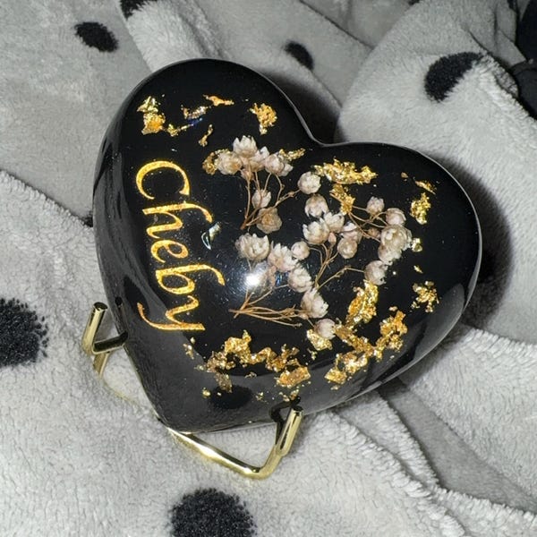 Small Forget Me Not Heart Keepsake - Plant Urn for Human Ashes, Mini ...