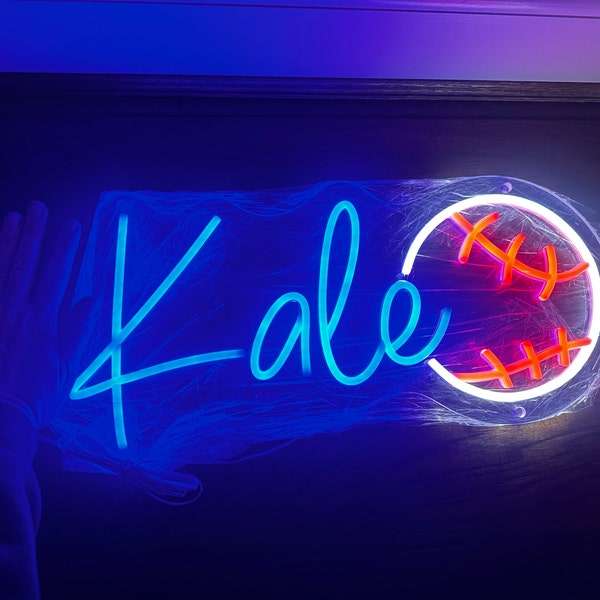 Custom Name Neon Sign for Kids, Baseball Neon Sign Custom Neon Sign ...