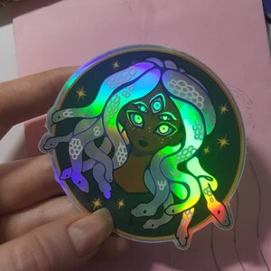 Holographic Medusa Sticker | Etsy