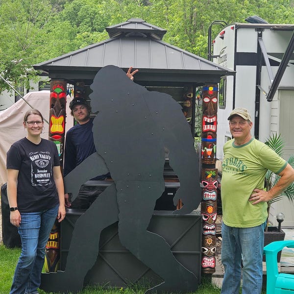 Giant 7 Ft All-weather Bigfoot Yard Display Durable PVC Outdoor Garden ...