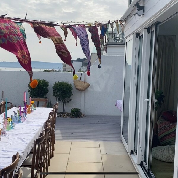 Very Long Bunting 4.5 Metres, Upcycled Sari Flags, Bohemian Hippie Room ...