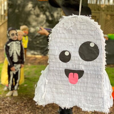 Ghost Emoticon Pinata 20 Tall Halloween Ghost Halloween Pinata - Etsy