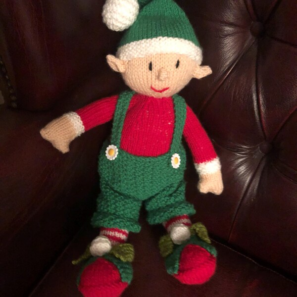 Santa's Helper Christmas Elf Toy Ornament Poseable PDF Knitting Pattern ...