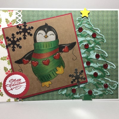 Digital Stamp, Digi Stamp, Digistamp, Penguin Heartstrings, Valentine's ...