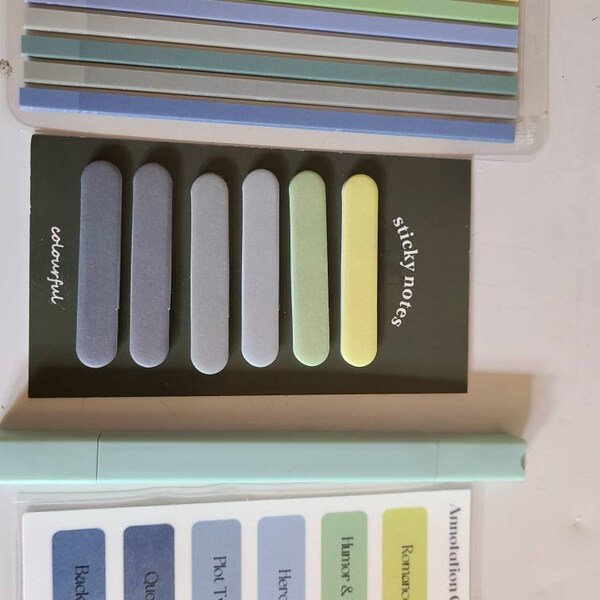 Book Annotating Kit: Color-coded Tabs, Highlighting Strips & Marker - Etsy