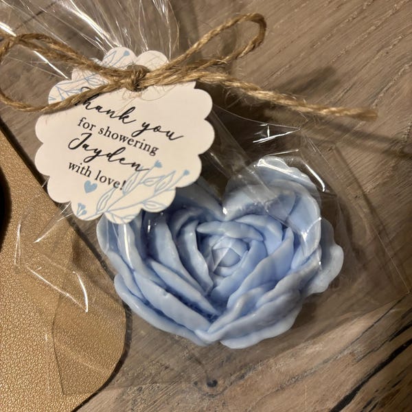 Elegant Blue Peony Soaps - Bridal Shower Party Favors, Baby Boy Decor, Wedding Something Blue - Etsy