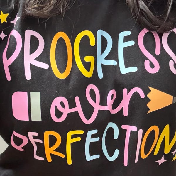 Progress Over Perfection Shirt, Teacher Shirts, Back to School Shirt ...