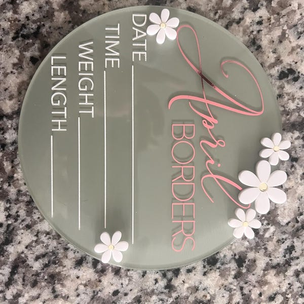 Acrylic Baby Milestone Marker, Baby Milestone Discs, Interchangeable ...