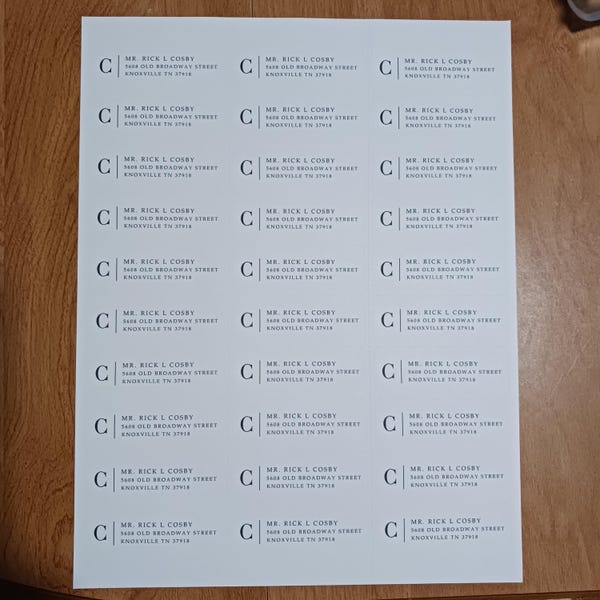 Elegant Classic Teacher Name Labels, Book Labels, Personalized Self ...