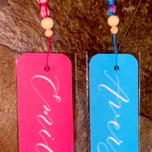 Personalized Bookmarks, Calligraphy Bookmarks, Custom Tassel Bookmarks ...