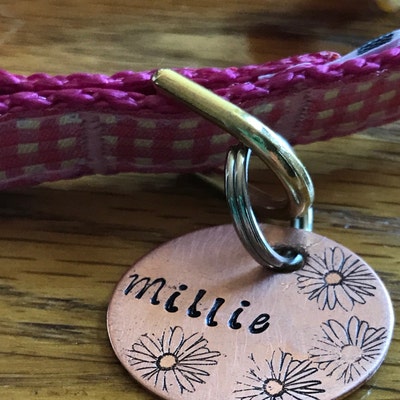The MILLIE Hand Stamped Pet ID Tag Personalized Pet/dog - Etsy