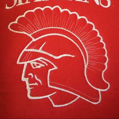 Trojan Mascot Head Applique Embroidery Designs 4 Sizes, Hoops 4x4 5x7 ...