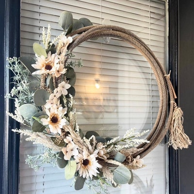 Lariat Wreath/ Lasso Wreath/ Rope Wreath/ Farmhouse Wreath/ - Etsy