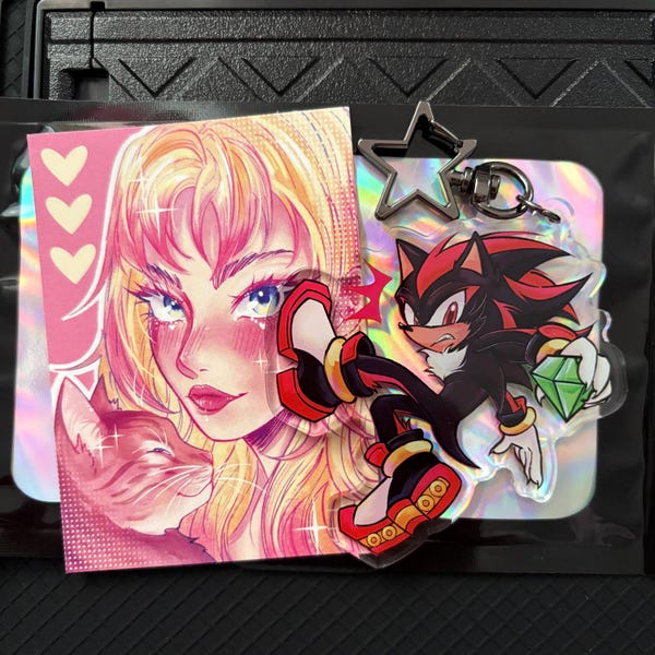 Sonic Shadow Hedgehog 3' Acrylic Keychain/charms | Sonic Hedgehog - Etsy