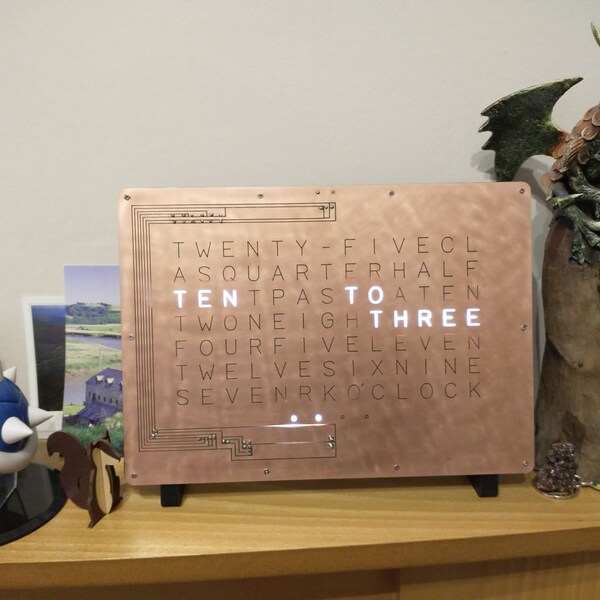 Word Clock Design LED Letters Italian Text Orologio Living Room ...