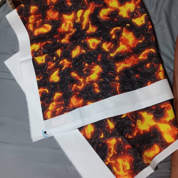 Lava Fabric - Lava by Bonnie Phantasm - Lava Magma Volcano Fire Burning ...