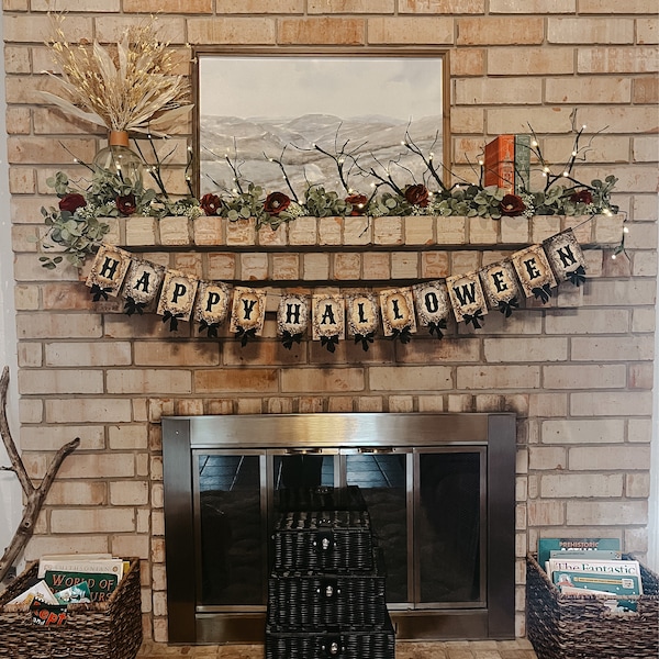 Halloween Banner, Vintage Halloween Decor, Vintage Halloween Garland ...