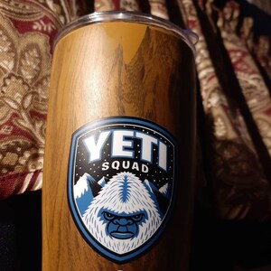 Yeti Squad Sticker Military Shield/badge/insignia Die-cut Bigfoot ...