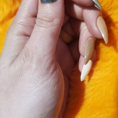 Moon Phase Nails Moon Nails Black Nails Cat Eye Nails Hand Painted ...