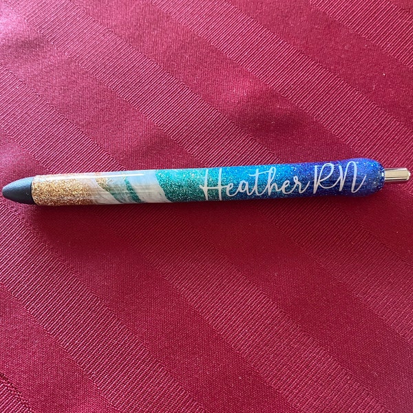 Glitter Beach Pens, Custom Ink Joy Gel Pens, Beach Inspired Gifts ...