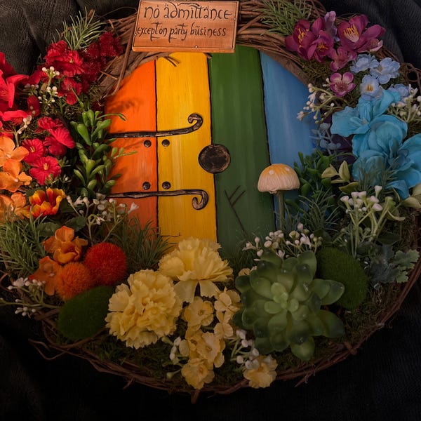 15" Hobbit Shire Wreath LIGHTS - Etsy