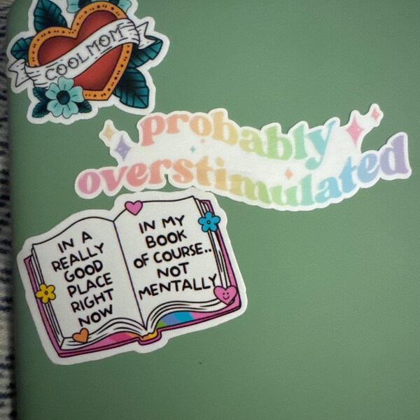 Probably Overstimulated Waterproof Retro Sticker - Etsy