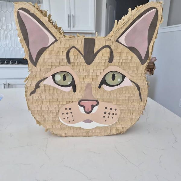 Animal Cat Kitty Handmade Pinata | Birthday Party Piñata Decor - Etsy