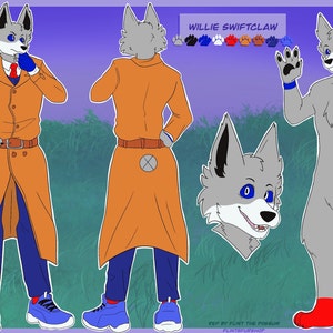 Custom Fursona Reference Sheet Custom Fursuit Character Ref Sheet ...