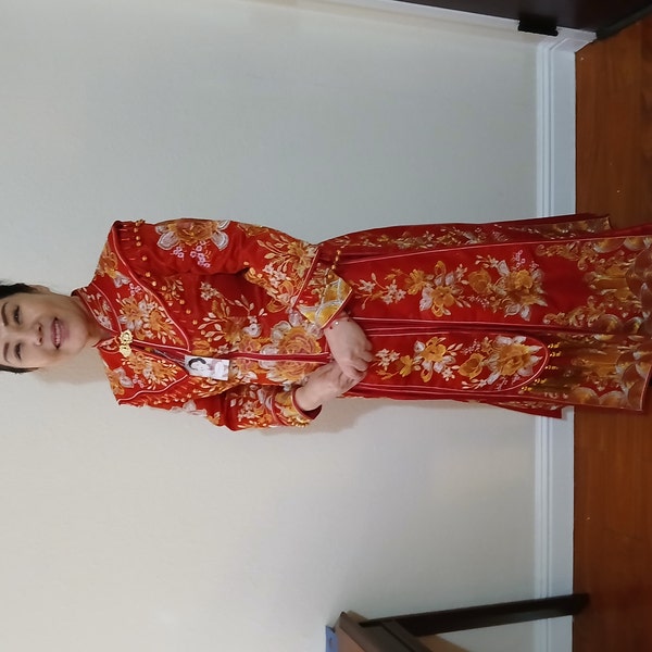 Traditional Chinese Bridal Red Wedding Xiuhe Dress, 红妍惜君 Classic ...