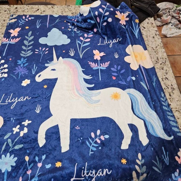 Personalized School Bus Blanket for Kids, Custom Monogrammed Blanket ...