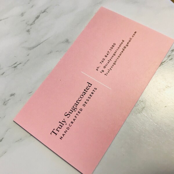 Initials Printed Business Card, Minimal Business Card, Chic Business ...