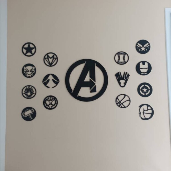 Set of 15 Avengers, Spiderman, Thor, Captain Marvel, Superman, Deadpool ...