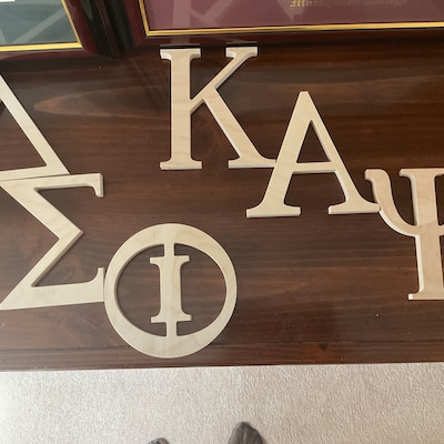 Fraternity and Sorority Greek Letters Monogram Wall Hanging Wood ...