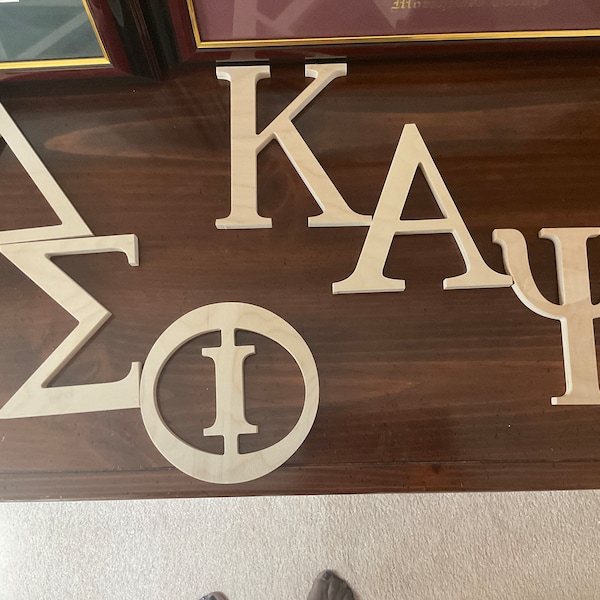 Fraternity and Sorority Greek Letters Monogram Wall Hanging Wood ...