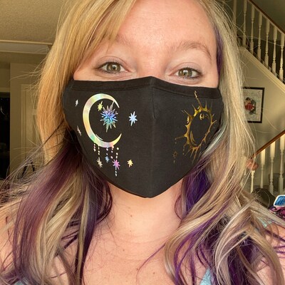 Luna Y Sol sun and Moon Face Mask: Three Cotton Layers - Etsy