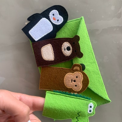 Make Your Own Felt Finger Puppets Set, Animal Puppets, Educational ...