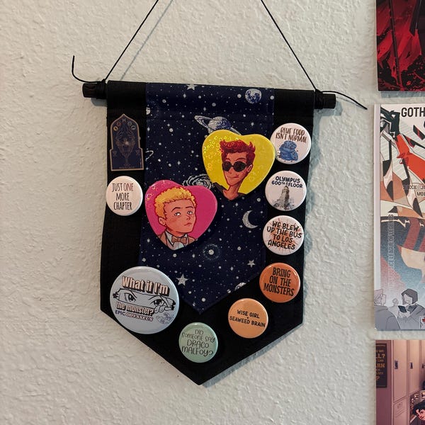Mini Long Pin Banner - Enamel Pin Display - Pick Your Color! - Light ...