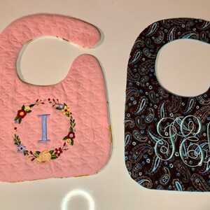 8x12 200mm X 300mm Quilted Bib Burp Cloth in the Hoop Embroidery Design ...