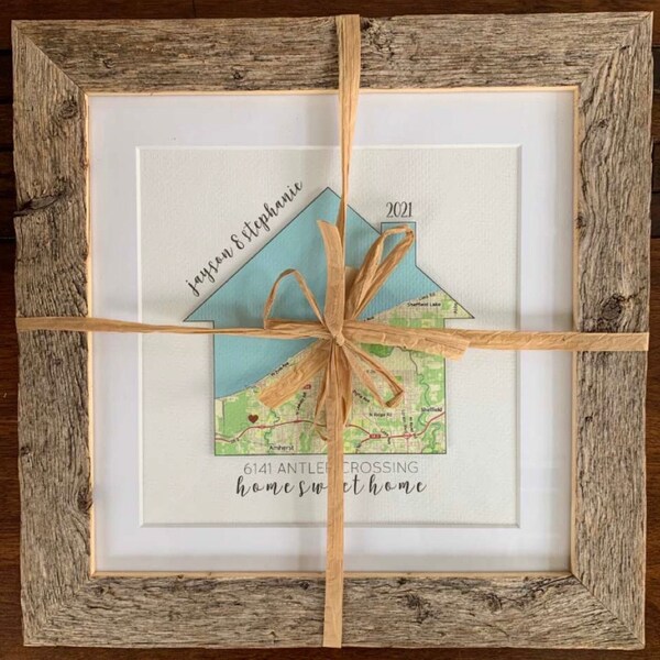 Housewarming Gift, Our First Home, House Map, First Home Gift for ...