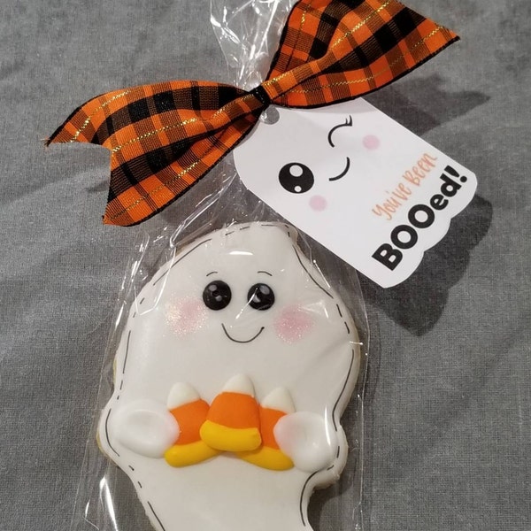 PRINTABLE You've Been Booed! Happy Halloween! Cute Ghost Gift Tag ...