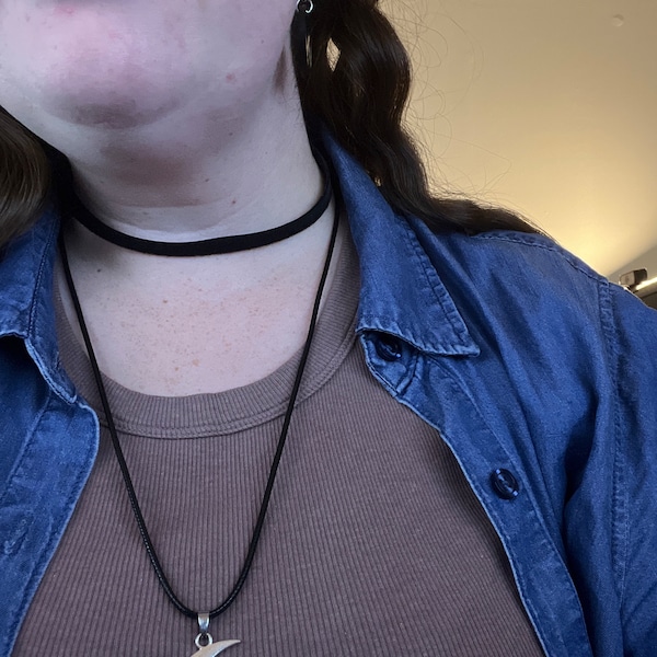 Thin Black Velvet Choker STRETCH| Stainless Steel| Black Velvet Chokers ...