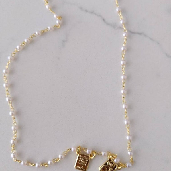 Set of 3 Freshwater Pearl Bracelet With 18K Gold-filled Accents ...