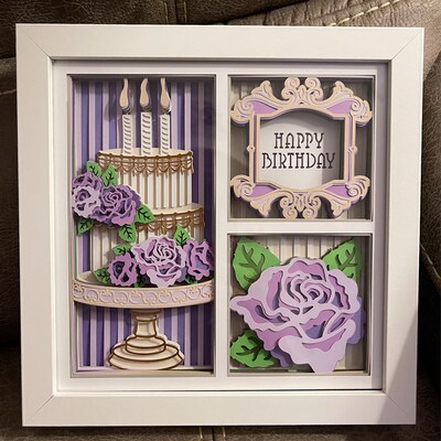 3D Layered Clover Shadow Box Svg Spring Shadow Box Flowers 3D SVG, St ...