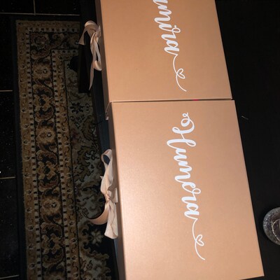 Luxury Dusky Pink Gift Box Empty Gift Box for Woman Rose Gold Gift ...