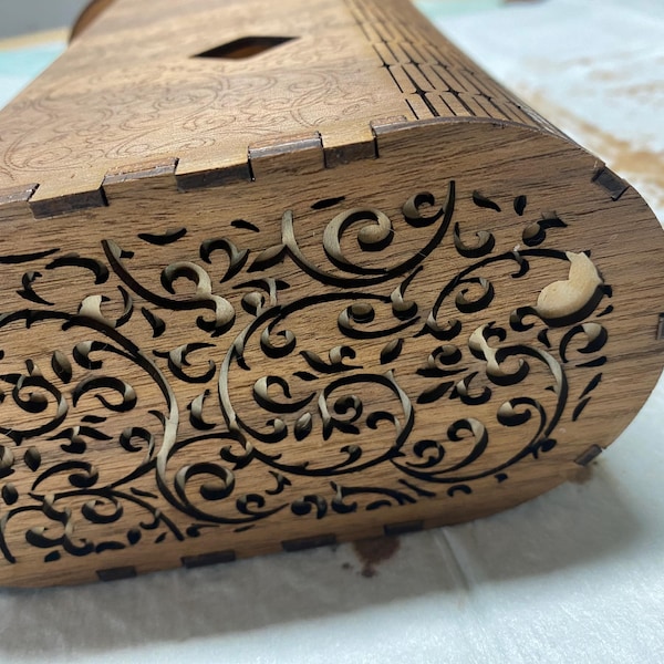 Laser Cut Decorative Ring Box Set Svg Template Glowforge Wedding Ring ...