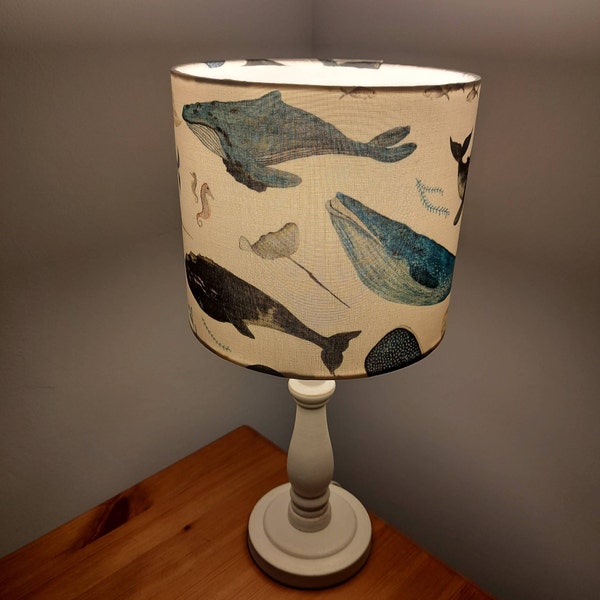 Nautical Lamp Shade Whale Shark Home Decor Ocean Lampshade Table Lamp ...